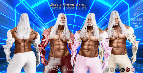 Second Life Marketplace - [NTC] Astra Robot Arms Black INITHIUM Kario FIT